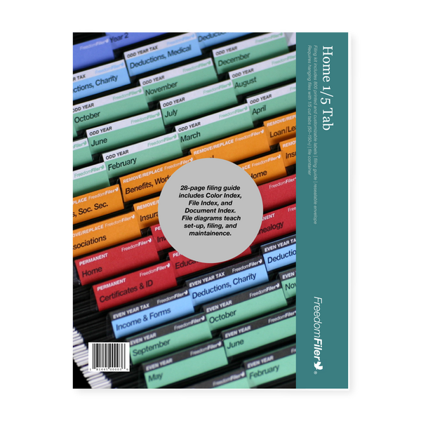 Home Filing System, 1/5 Tab by FreedomFiler®