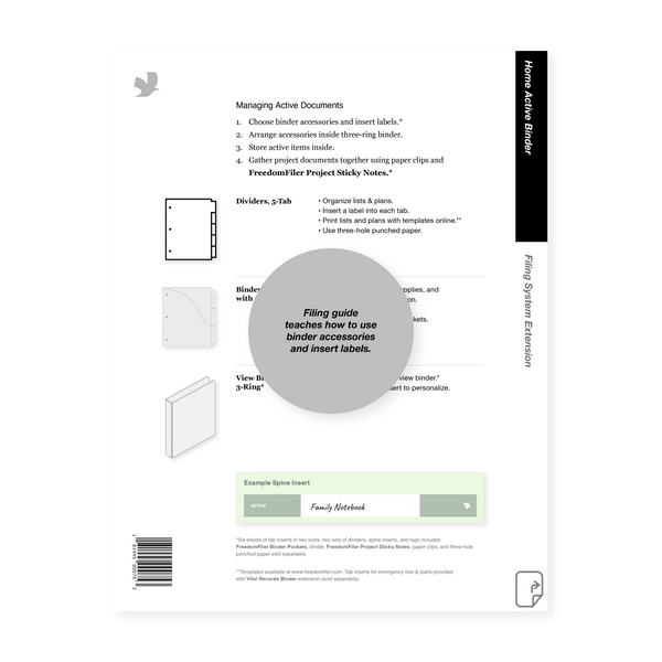 Home Active Binder Filing System Extension – FreedomFiler®