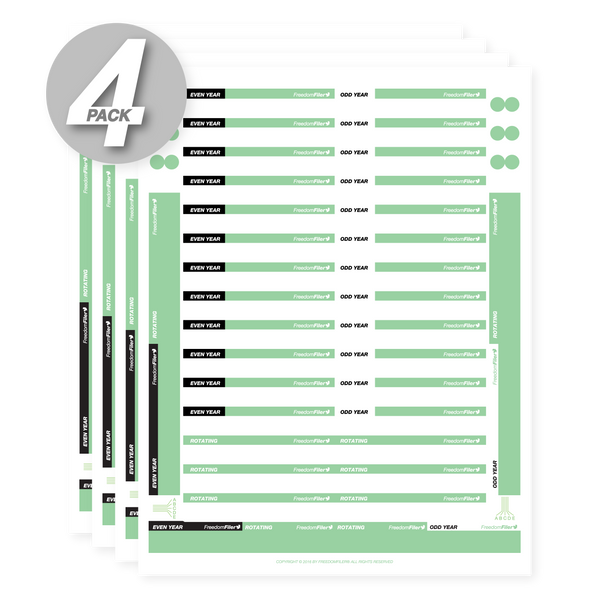 Monthly File Labels, 1/3 Tab by FreedomFiler®